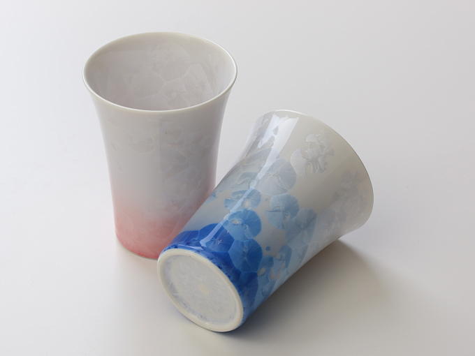 [Limited] HANA KESSHO Free-cup - pair (handcrafted) - JAPANESE GREEN TEA | HIBIKI-AN